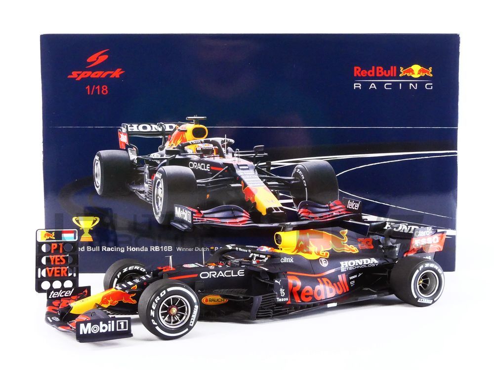 SPARK 1/18 – RED BULL RB16B Honda – Ganador GP de Holanda 2021 (M ...