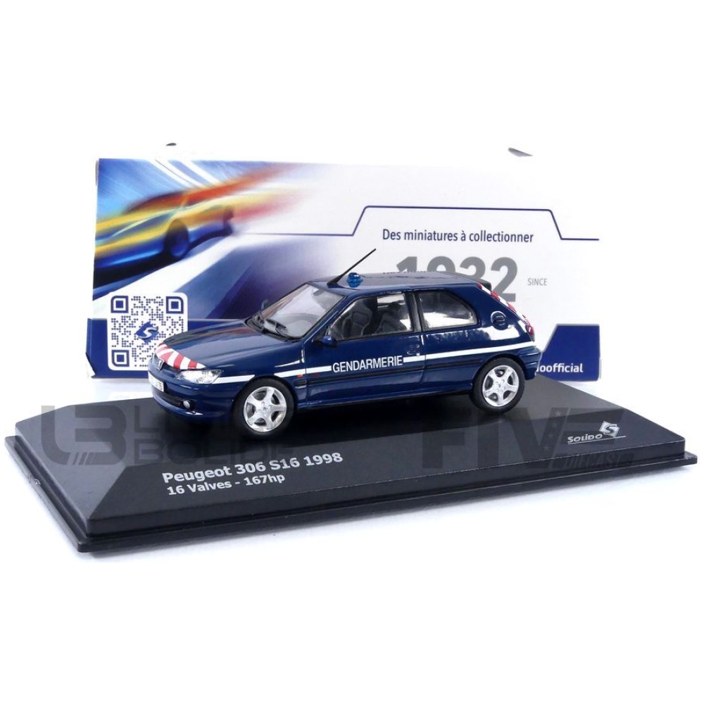 4311407 – SOLIDO 1/43 - PEUGEOT 306 S16 Gendarmerie - Little Bolide