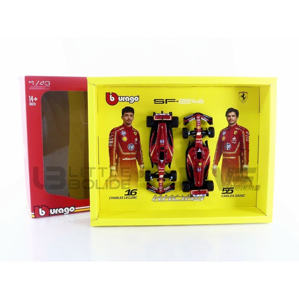 SET-36856 – BBURAGO 1/43 - FERRARI SF-24 2 Cars Set - Season Car 2024 ...