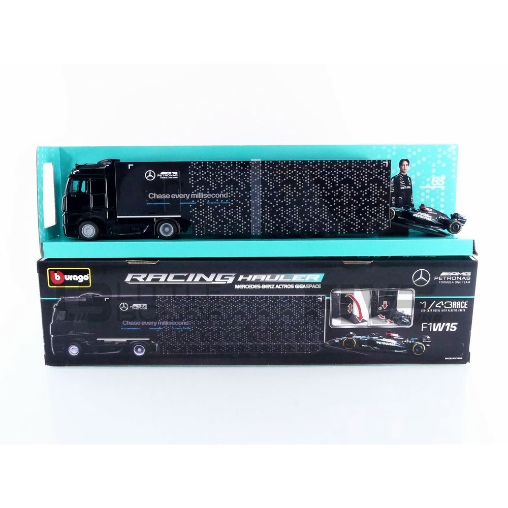 BBURAGO 1/43 - MERCEDES-BENZ Actros Cabina Mercedes-AMG F1 + W15 - 2024 ...